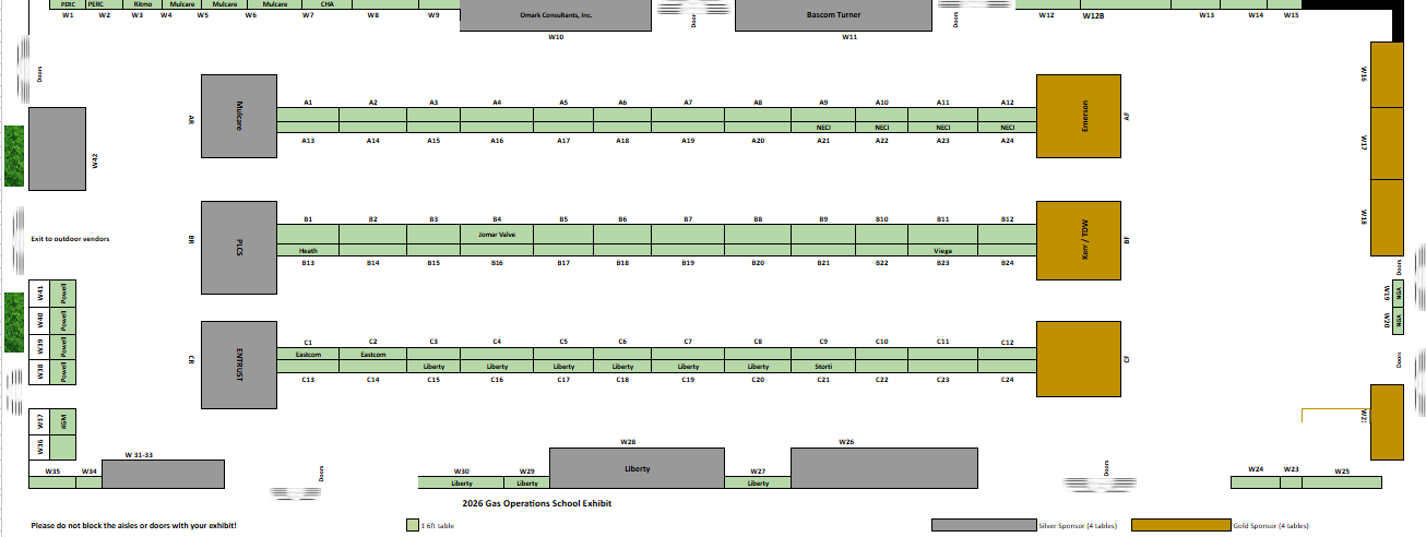 Exhibit Hall Space Still Available for the 2026 Gas Operations School